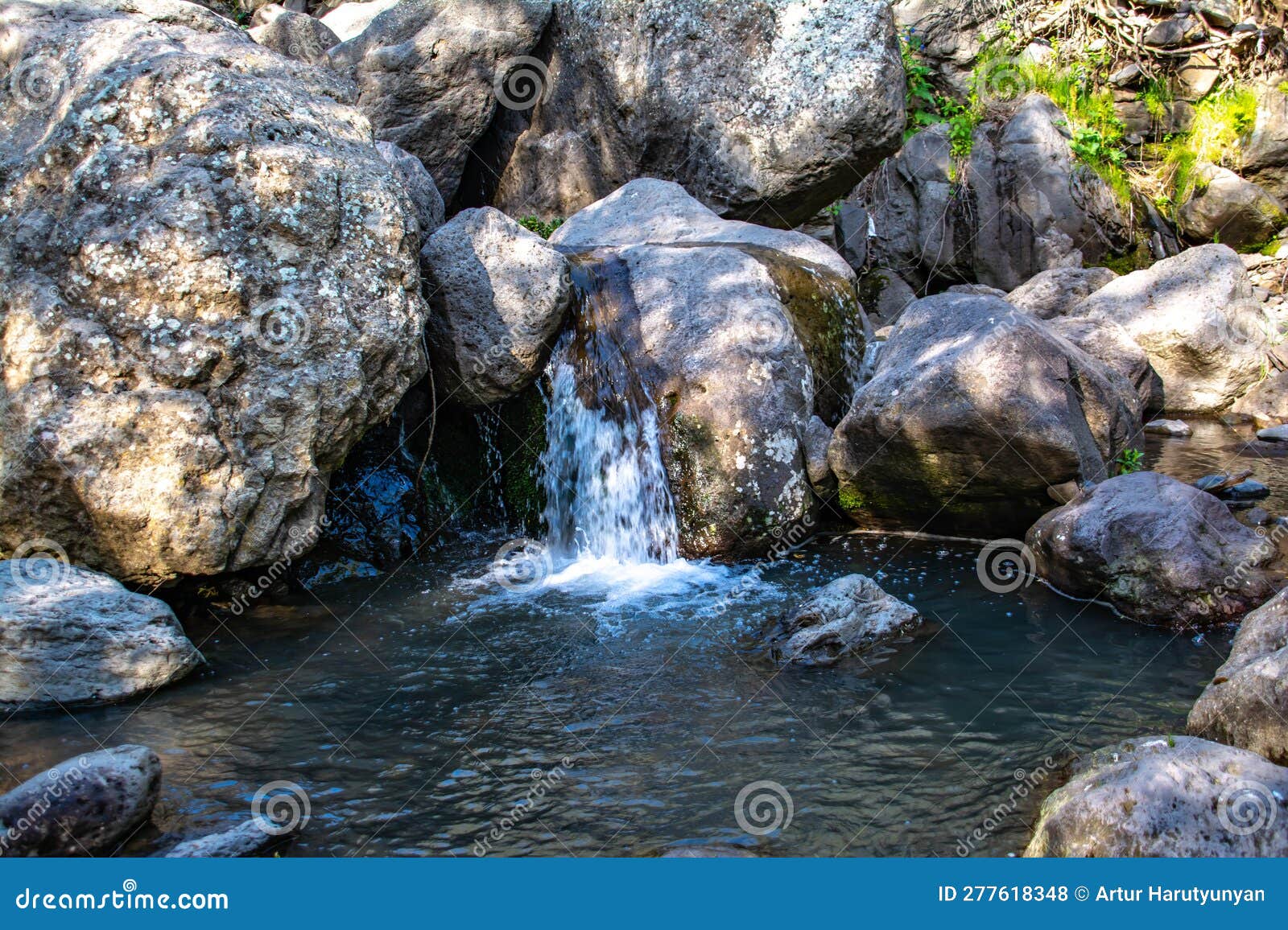River and Small Waterfall. Beautiful Nature Stock Photo - Image of ...