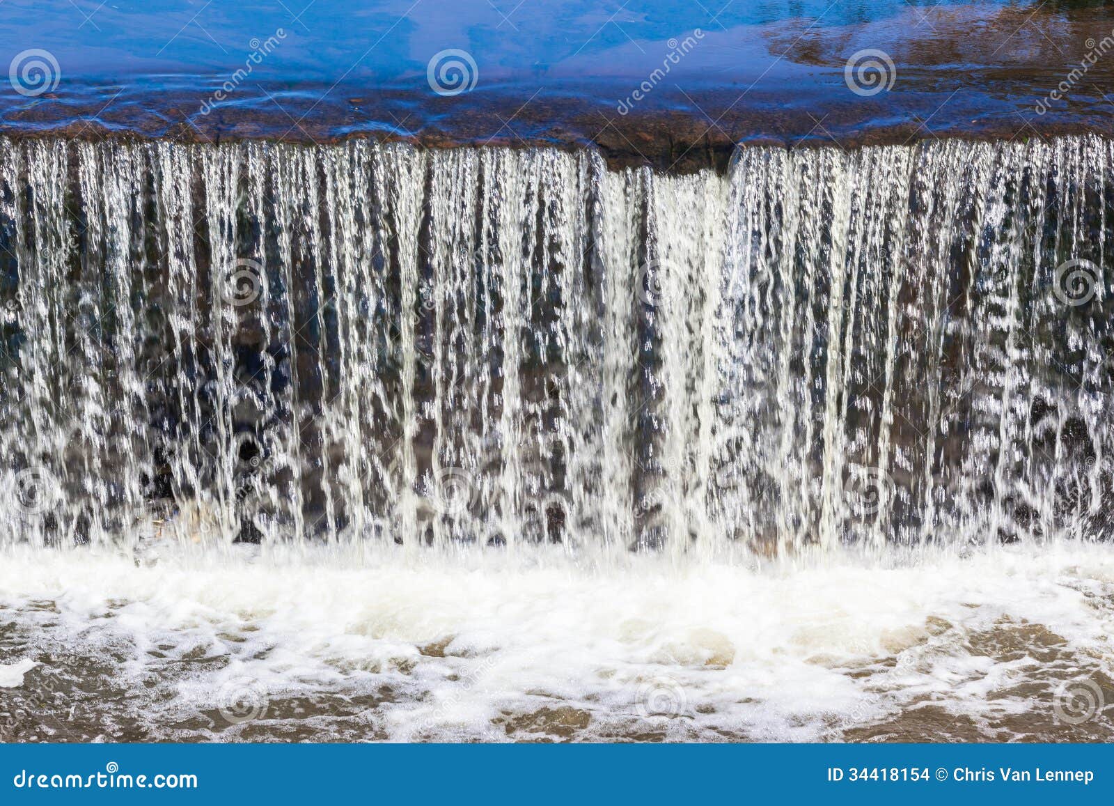 River Small Weir Water Movement Stock Photo - Image of green, water ...