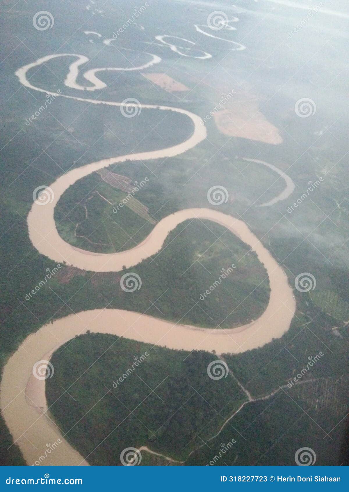 A River with a Snake-like Flow Stock Image - Image of river, snake ...