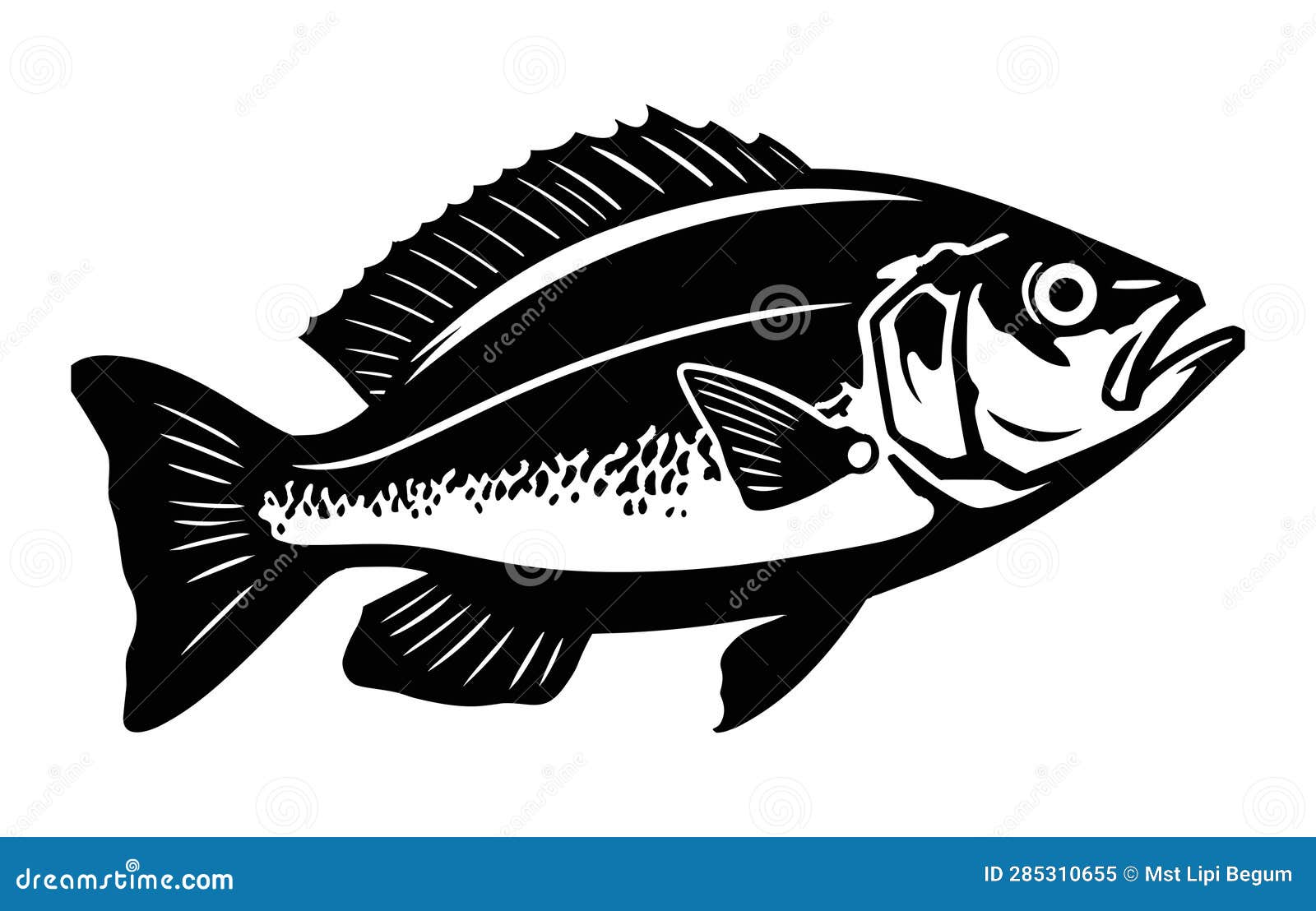 Snapper Logo Vector Outline Silhouette Art Icon | CartoonDealer.com ...