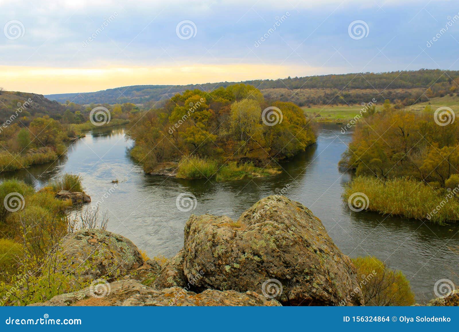 River Southern Bug in Ukraine Stock Photo - Image of flowing, mountain ...