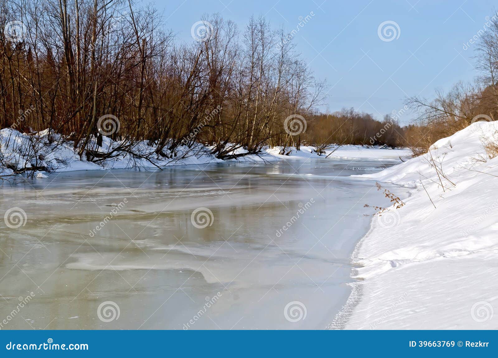 River spring 3 stock image. Image of frozen, nature, tree - 39663769