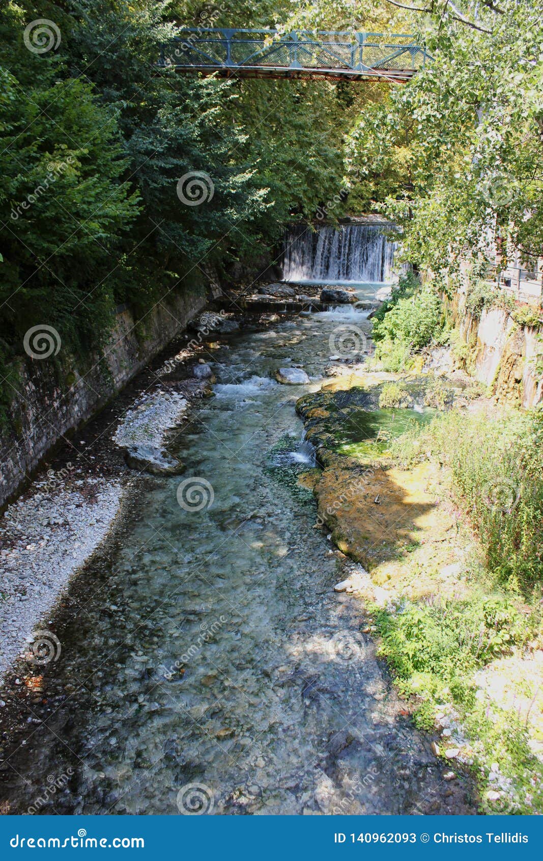 River and Springs in Pozar Thermal Baths Aridaia Greece Stock Image ...