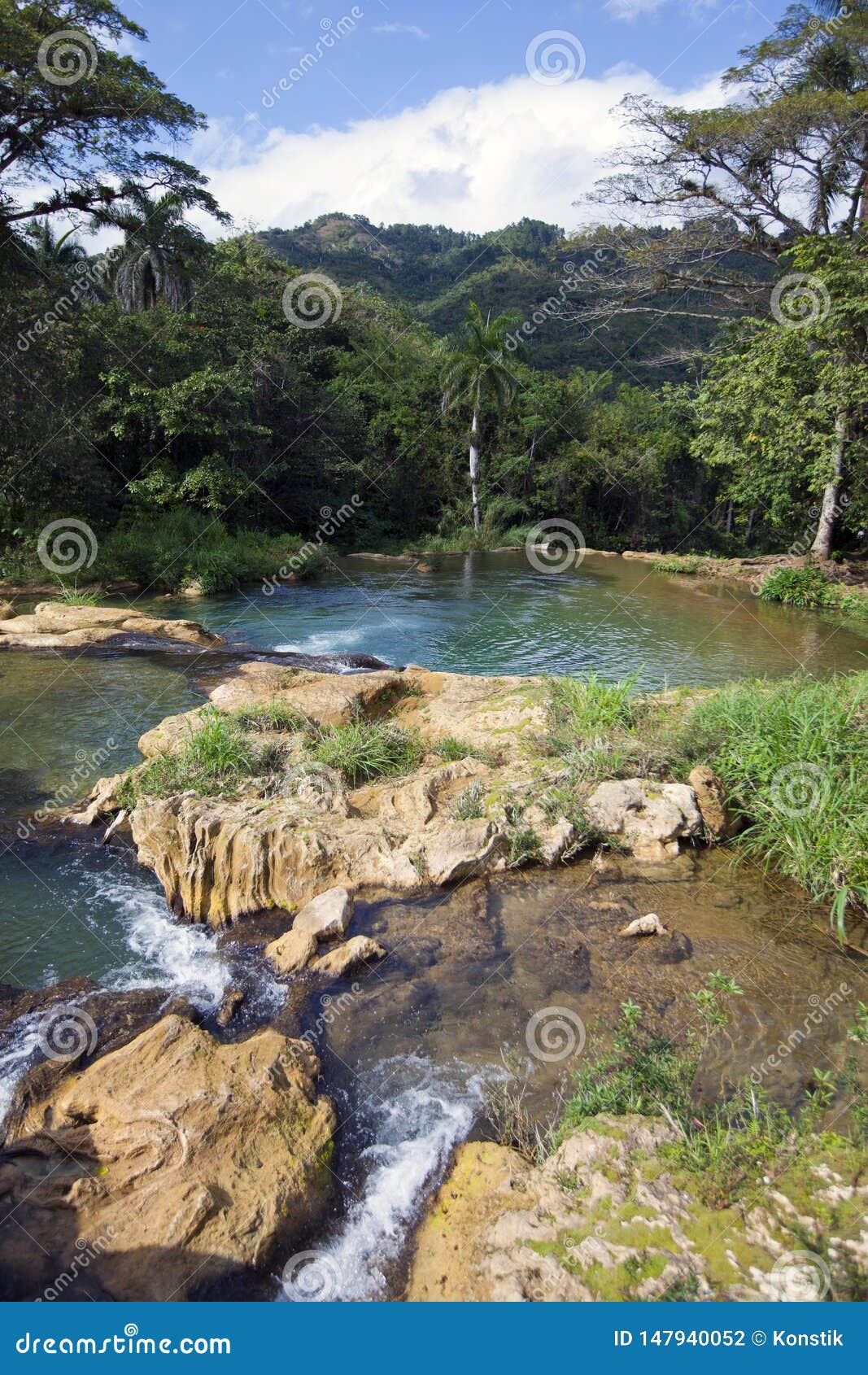 The River with Stages in Park of Soroa. Cuba Stock Photo - Image of ...