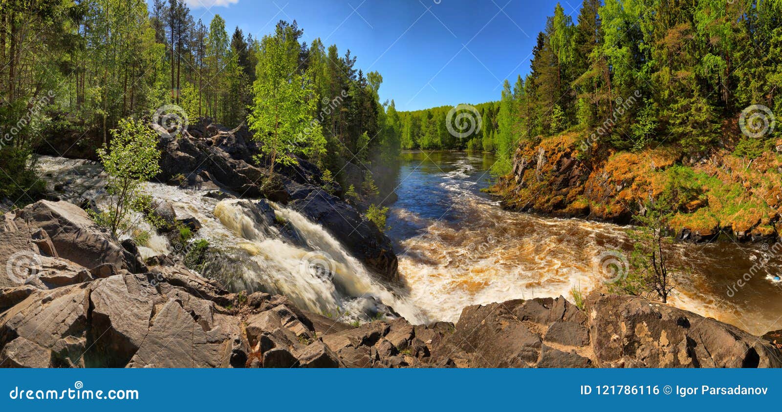 River with Steep Rapids and Rocky Shores Stock Photo - Image of noise ...