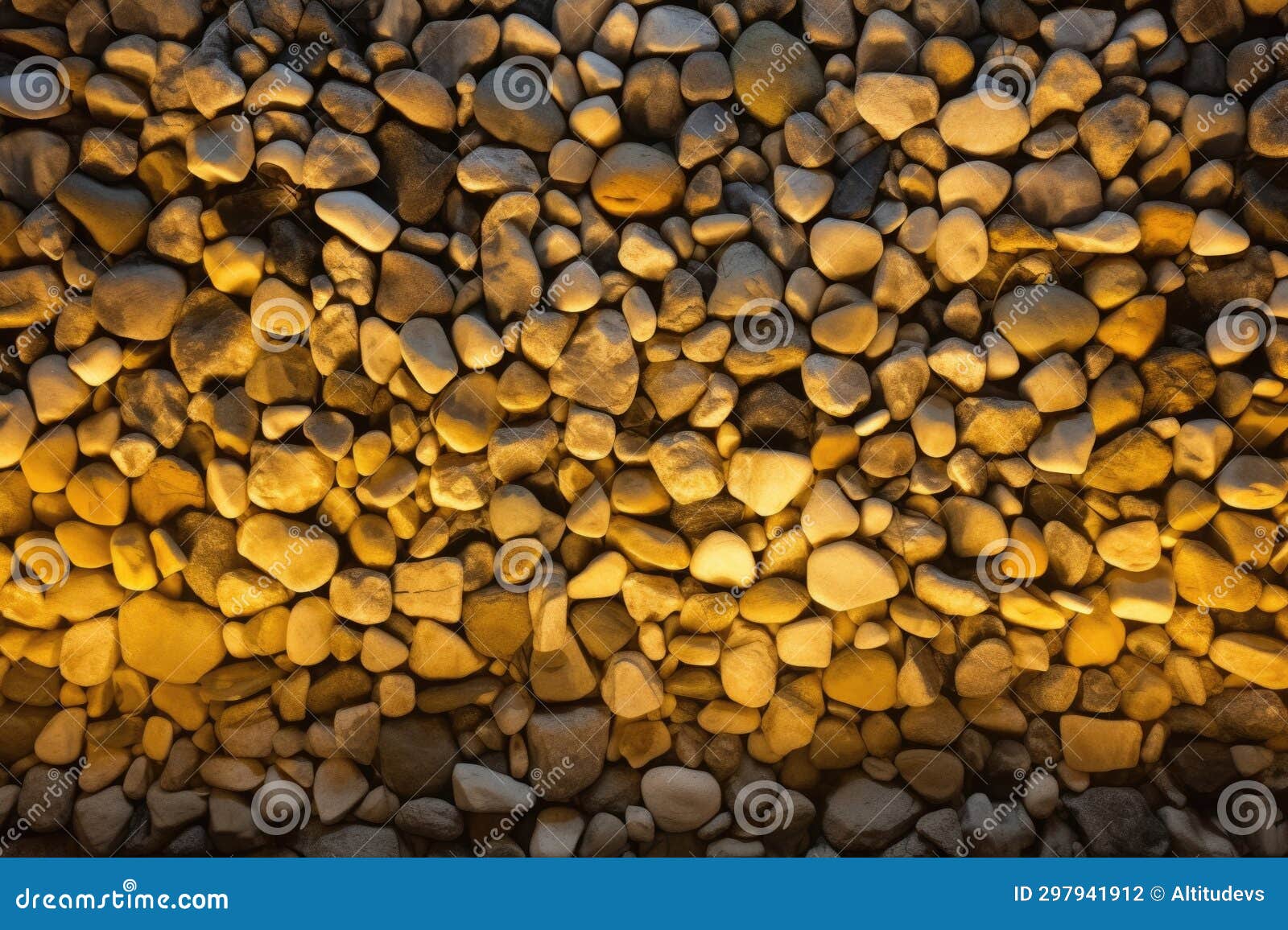River Stone Wall in Dim Light Stock Illustration - Illustration of ...