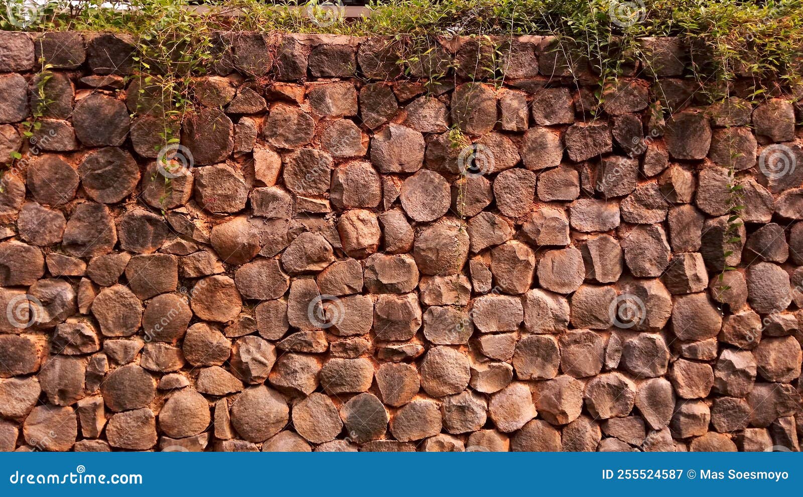 View of River Stone on the Wall Stock Image - Image of view, paving ...