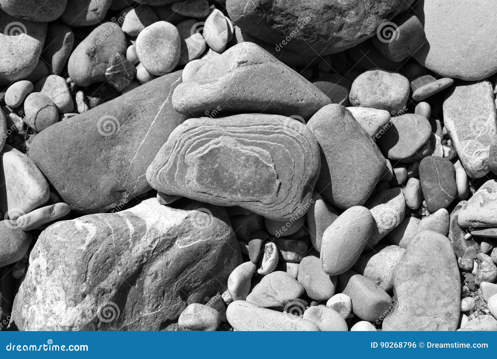 River stones. stock photo. Image of round, texture, pile - 90268796