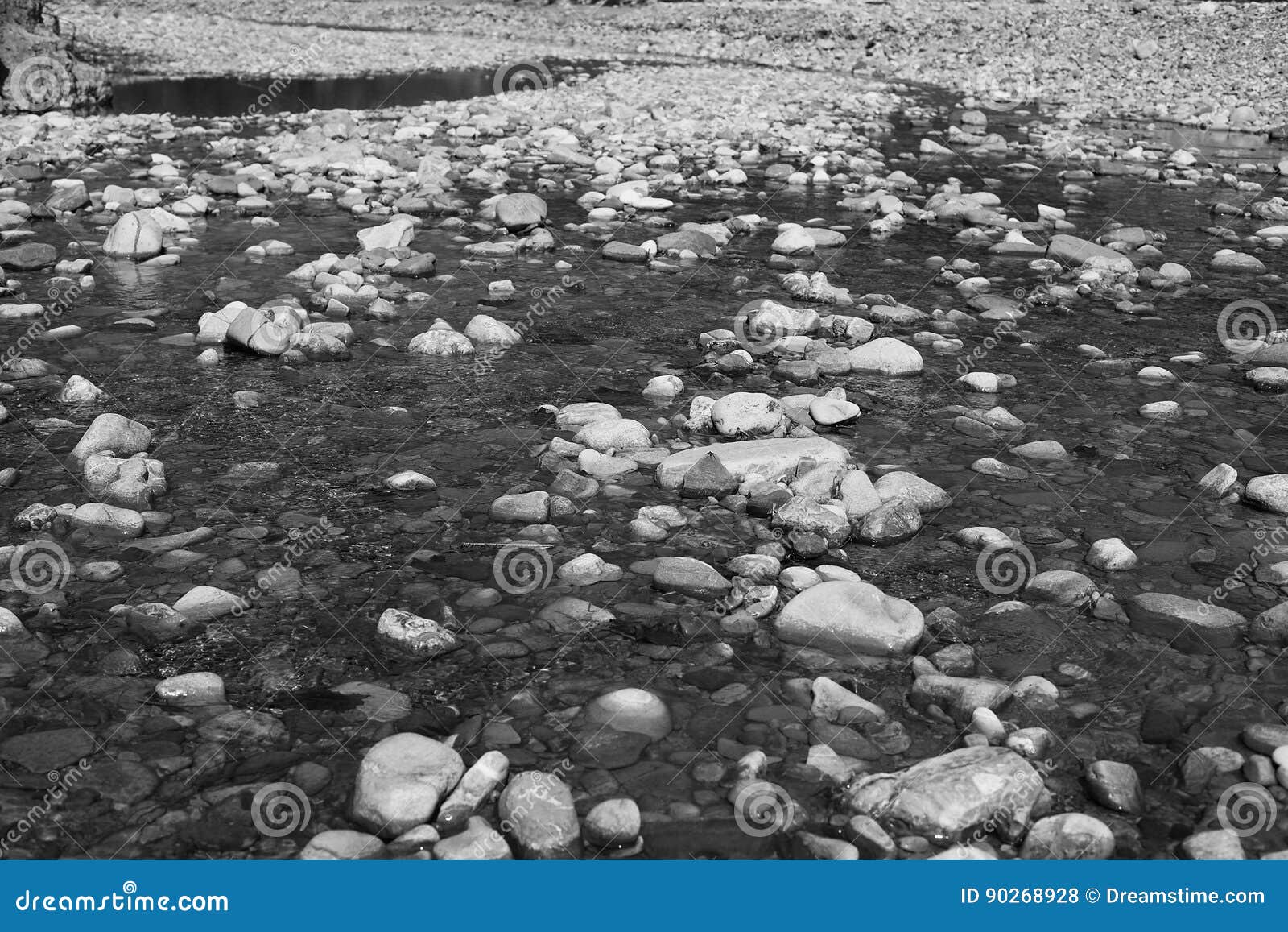 River stones in the water. stock photo. Image of scenery - 90268928