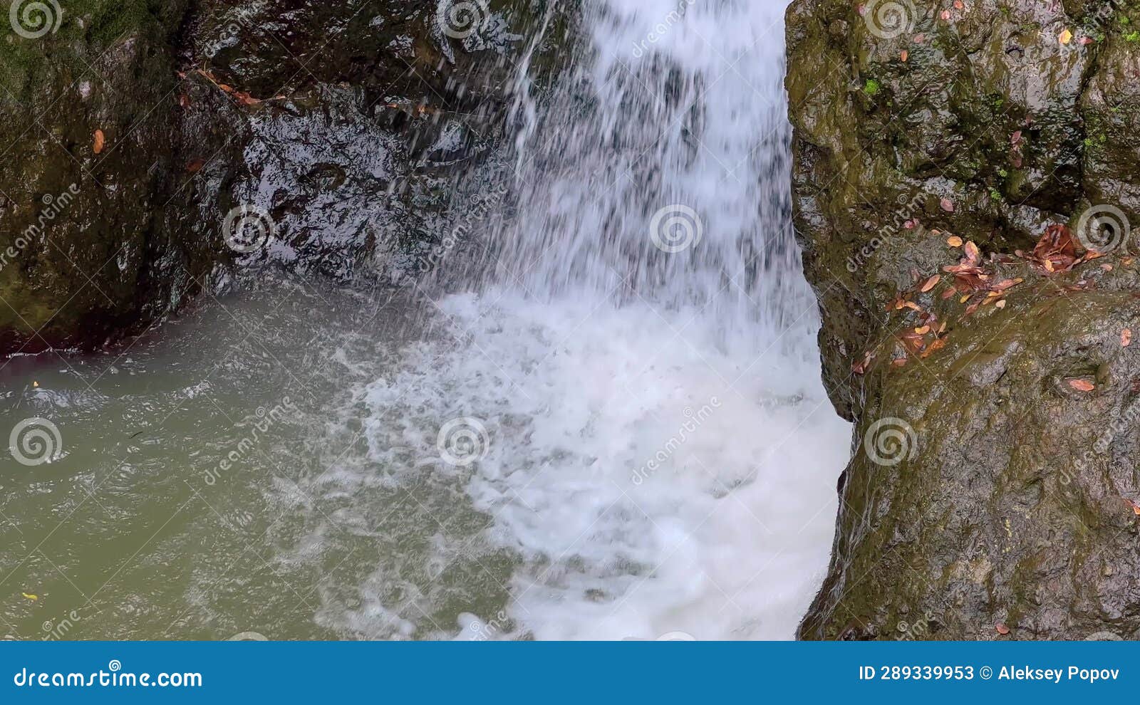 River, Stream is Flowing and Falling Down, Waterfall in the Mountain ...