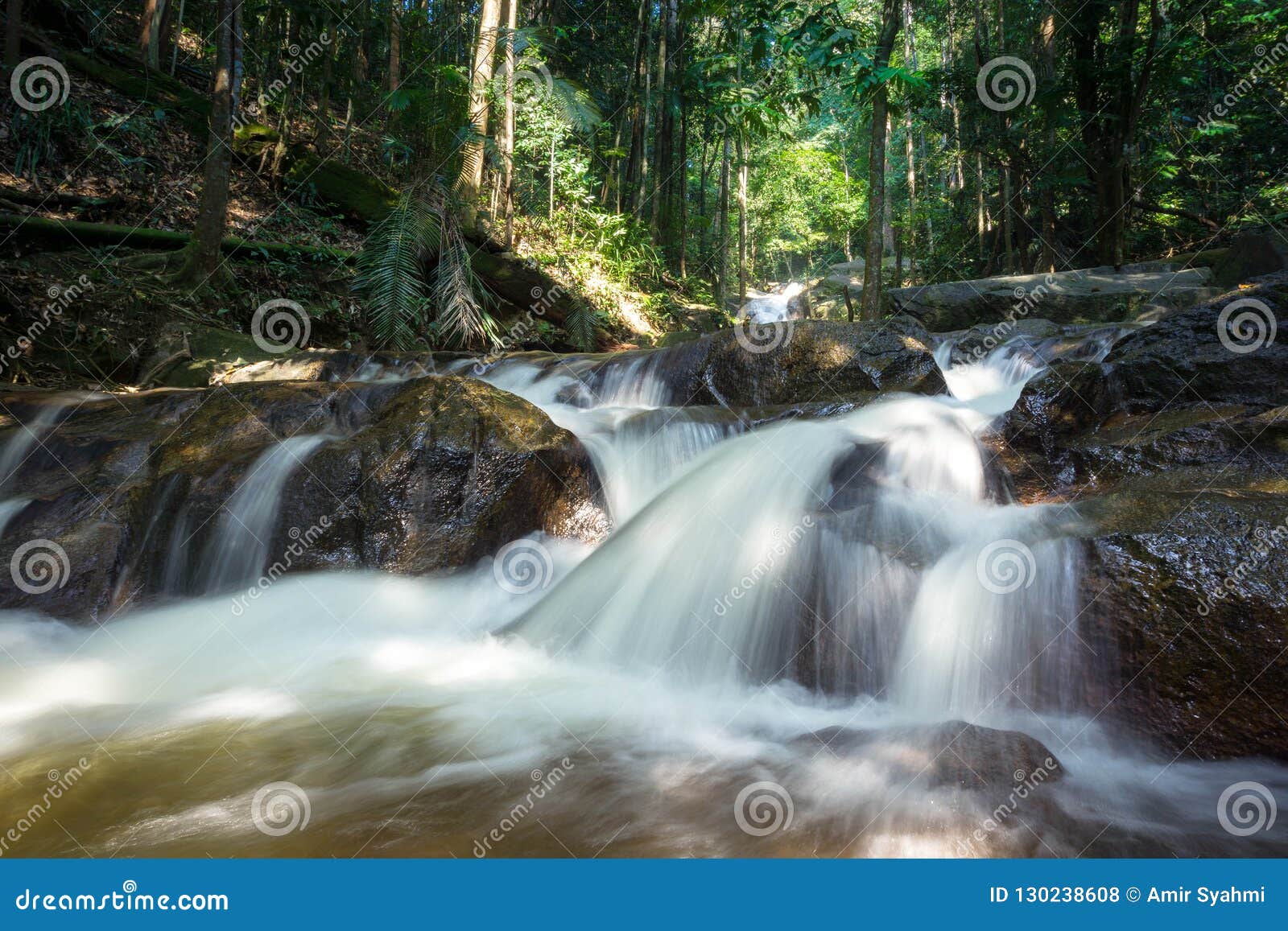 River Stream Flowing with Some Big Rock Around Stock Photo - Image of ...