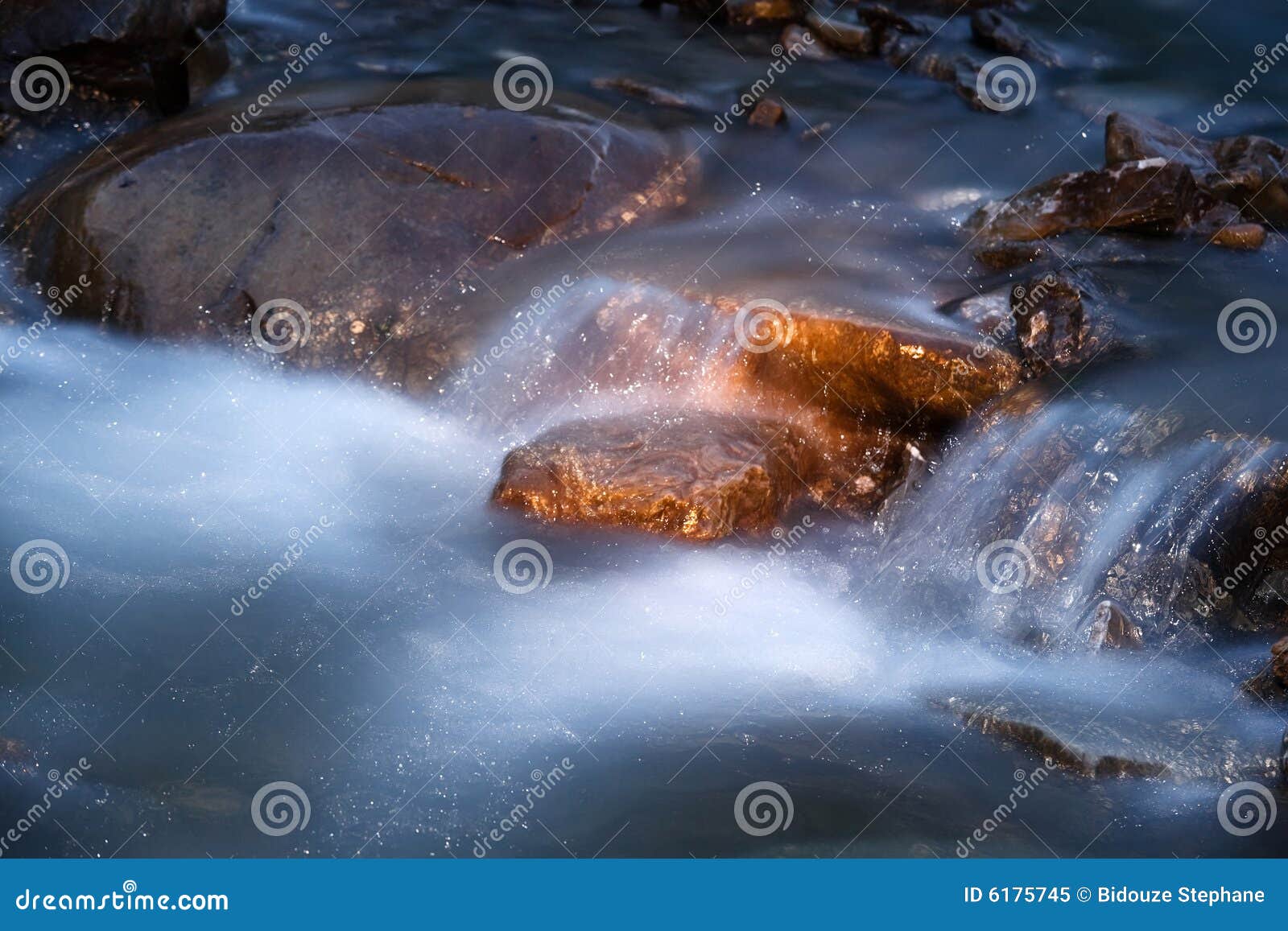 River stream at night stock image. Image of power, cold - 6175745