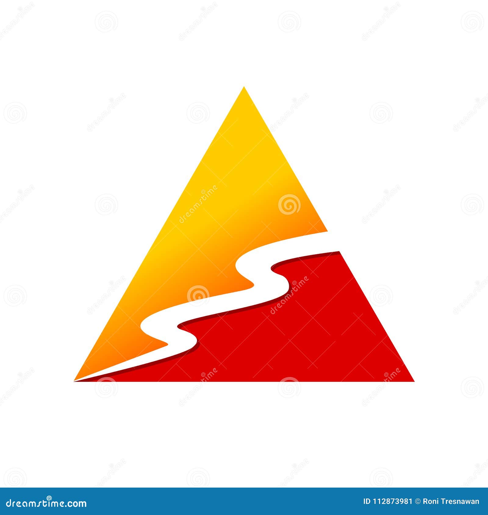 River Stream Modern Circular Symbol Logo Design Vector Illustration ...