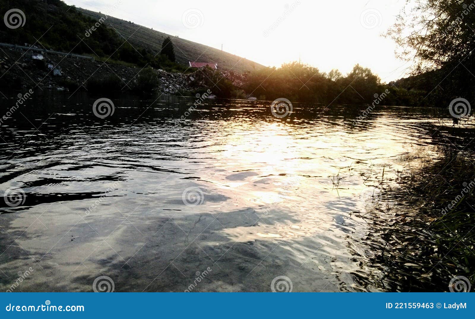 River and sun stock image. Image of sunandriver, riverandsun - 221559463