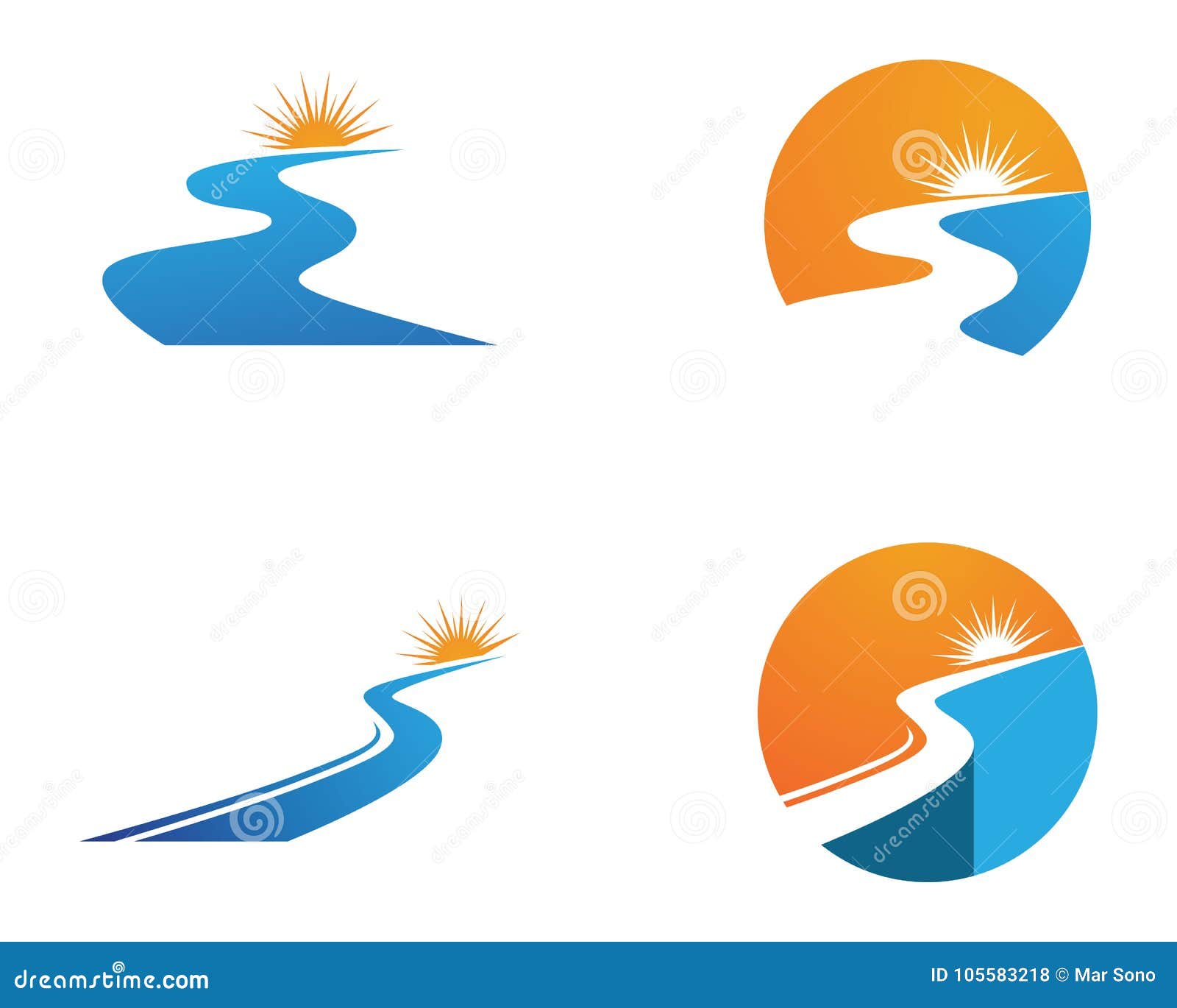 River and Sun Symbols Logo Template Icons Stock Vector - Illustration ... River and Sun Symbols Logo Template Icons Stock Vector - Illustration ...