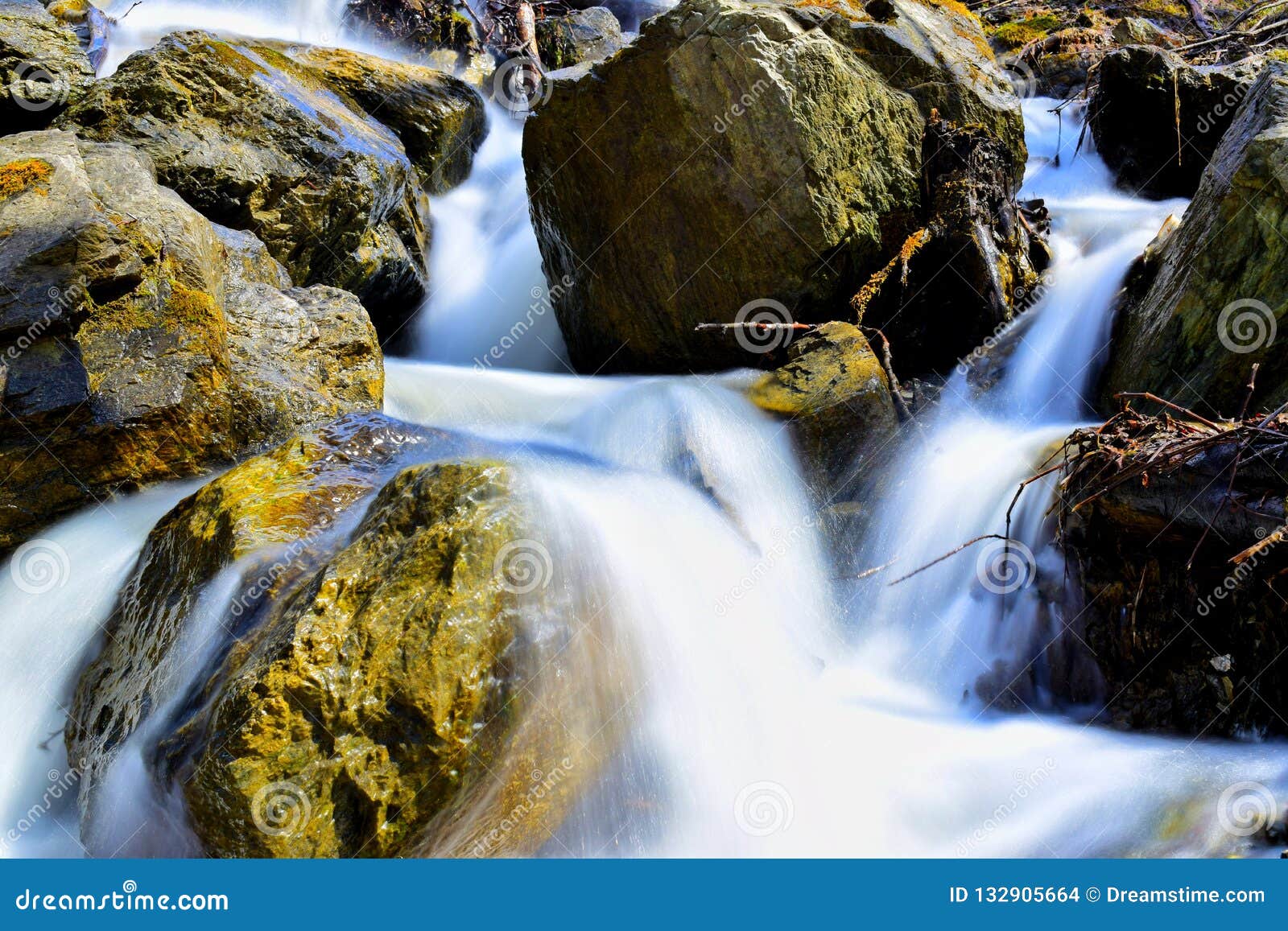 River Sunday Waterfall SAKHALIN Nature Stock Photo - Image of waterfall ...