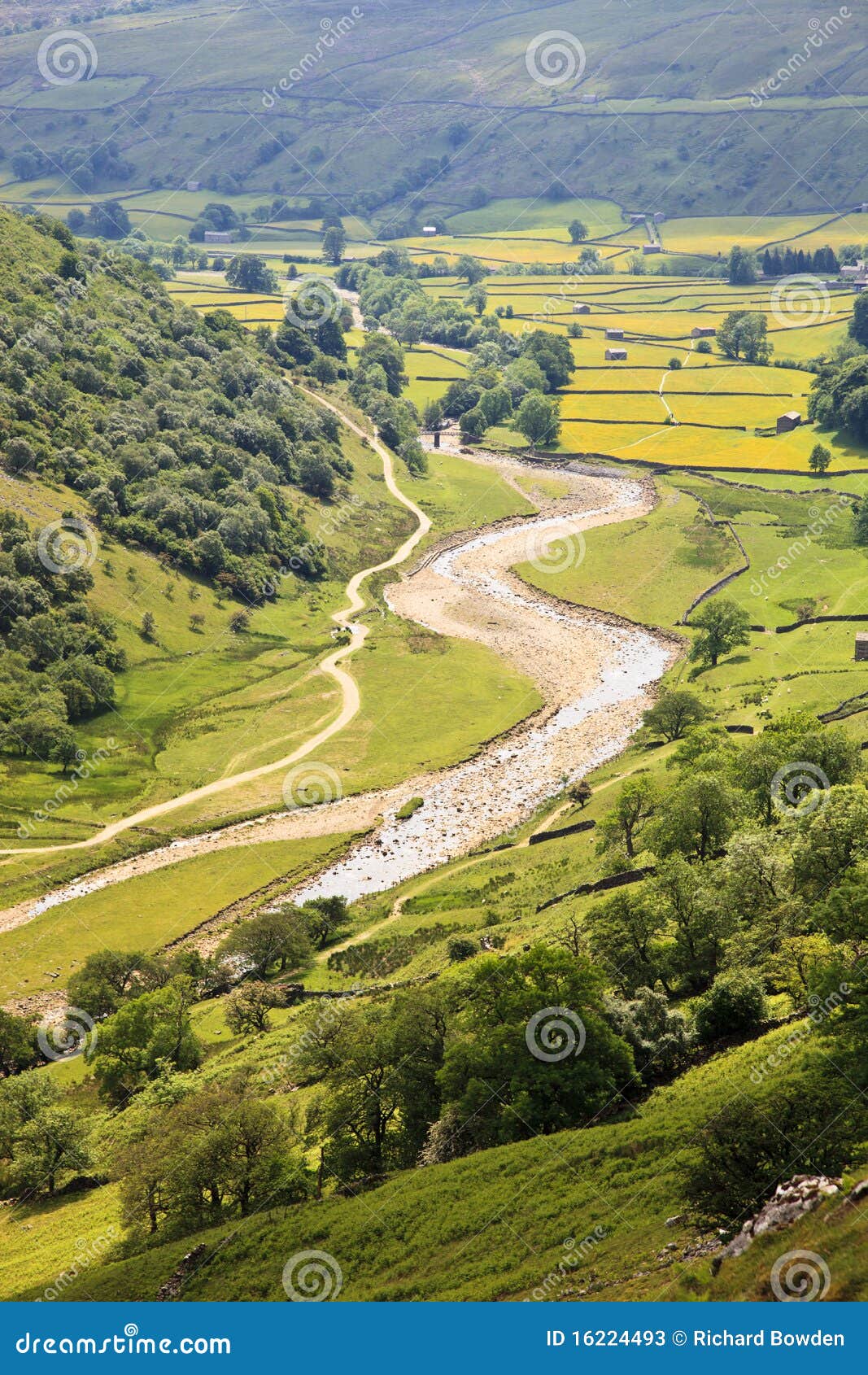 River Swale Valley stock image. Image of swaledale, dales - 16224493