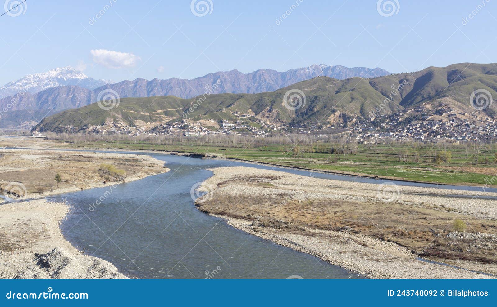 River Swat High Angle View Beautiful Scenery Stock Photo - Image of ...