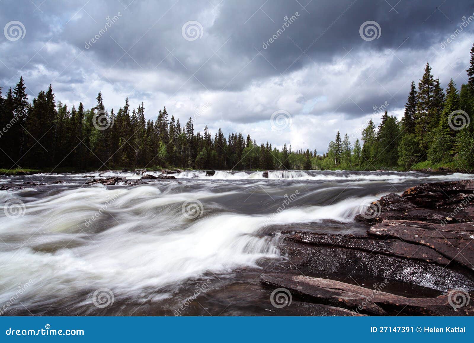 River in Sweden stock image. Image of clouded, clear - 27147391