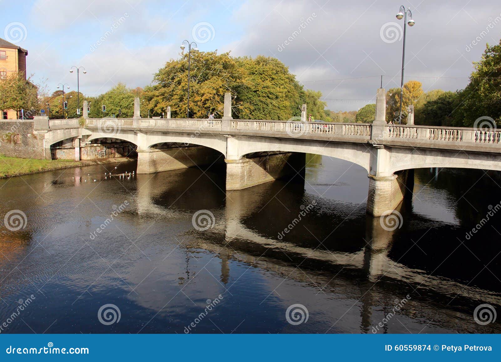 River Taff and Bridge in Cardiff, Wales, UK Stock Photo - Image of view ...