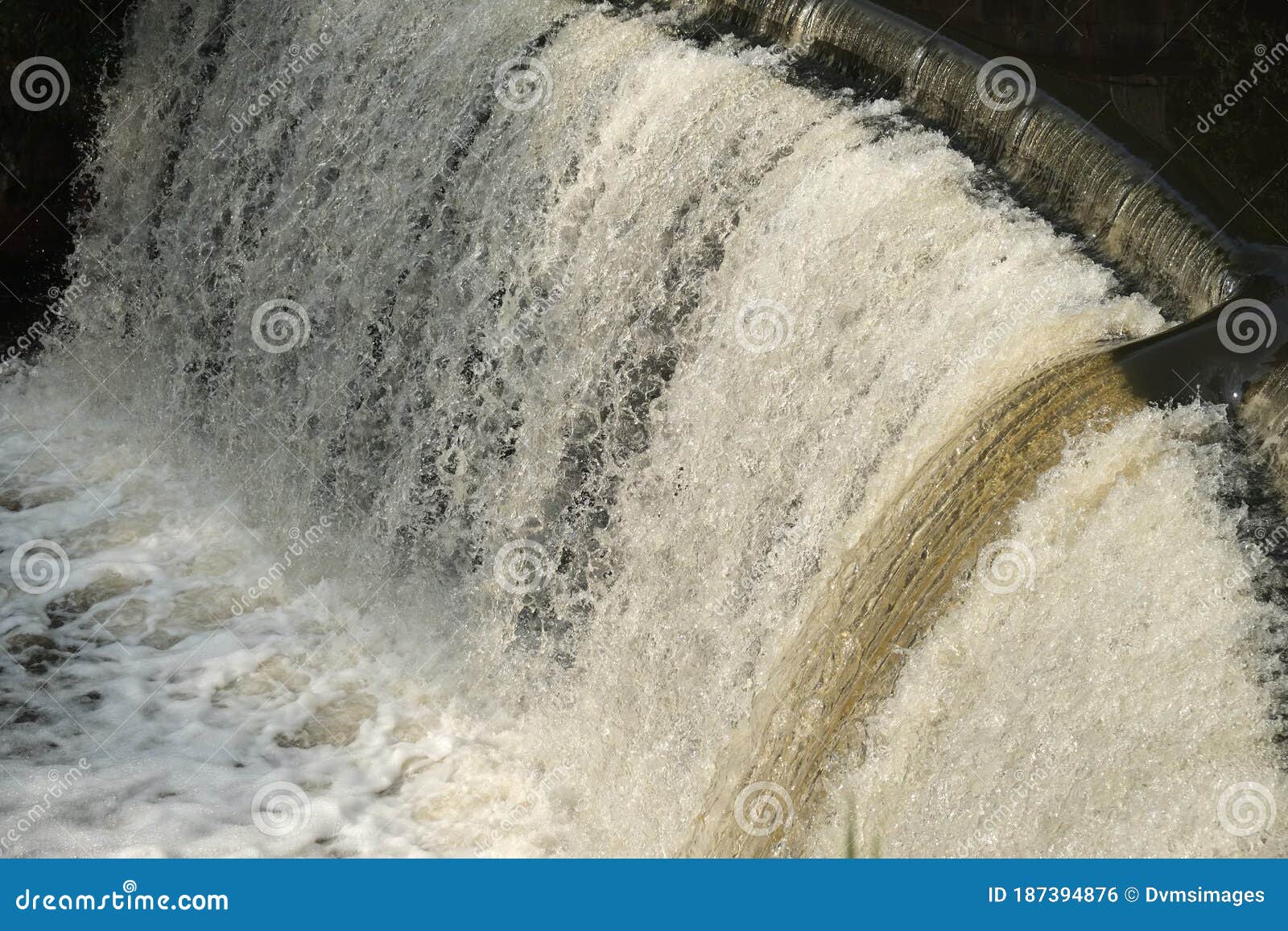 River Weir Waterfall stock photo. Image of foam, cheshire - 187394876