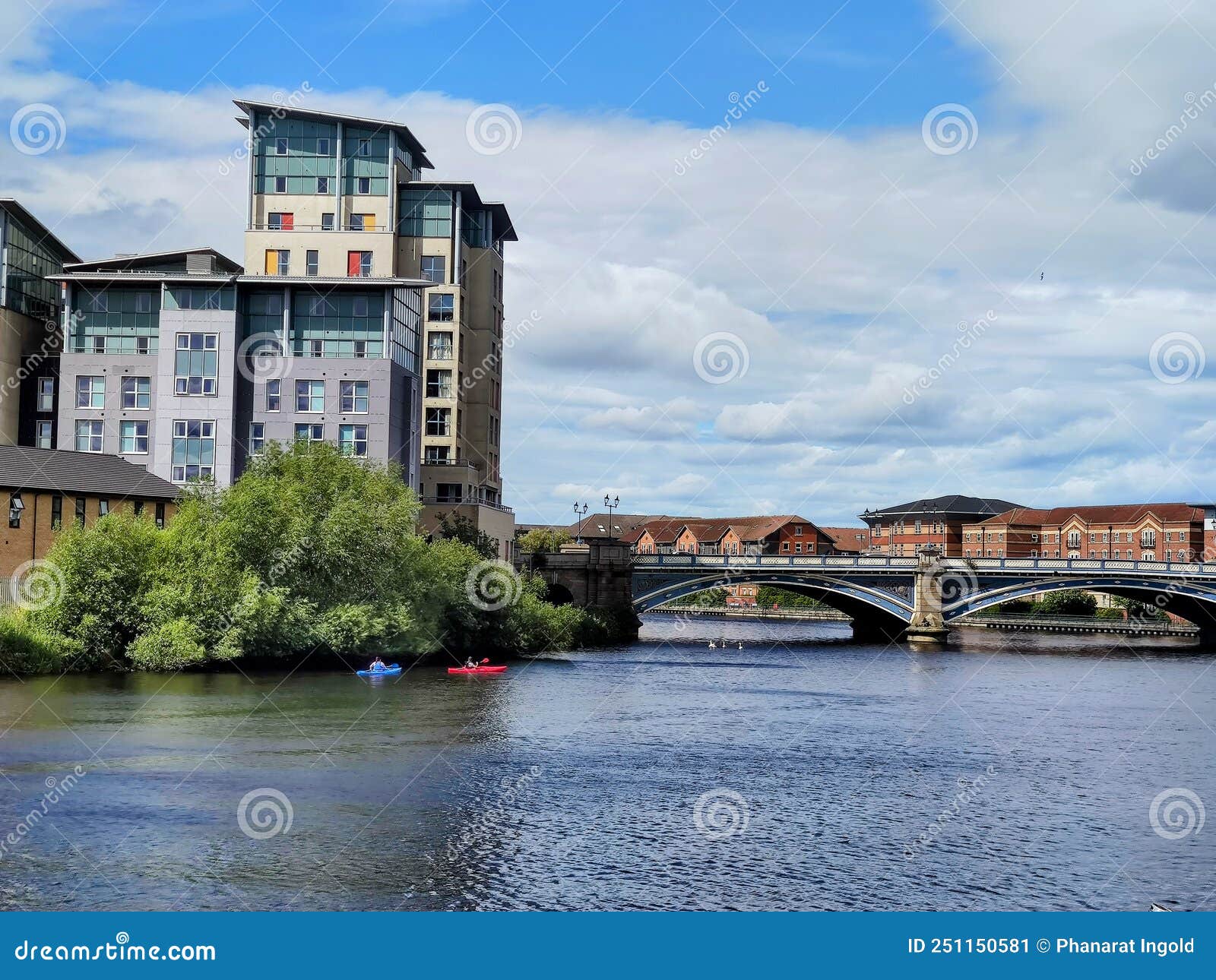 The river tees stock image. Image of downtown, vehicle - 251150581