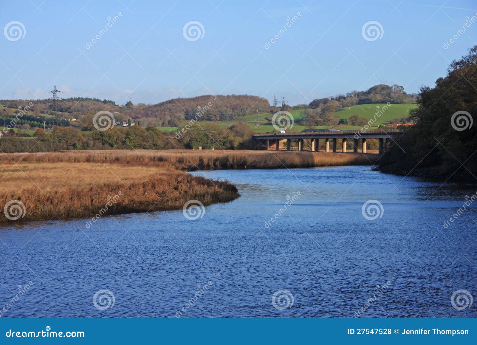 River Teign, Devon stock photo. Image of road, moor, newton - 27547528