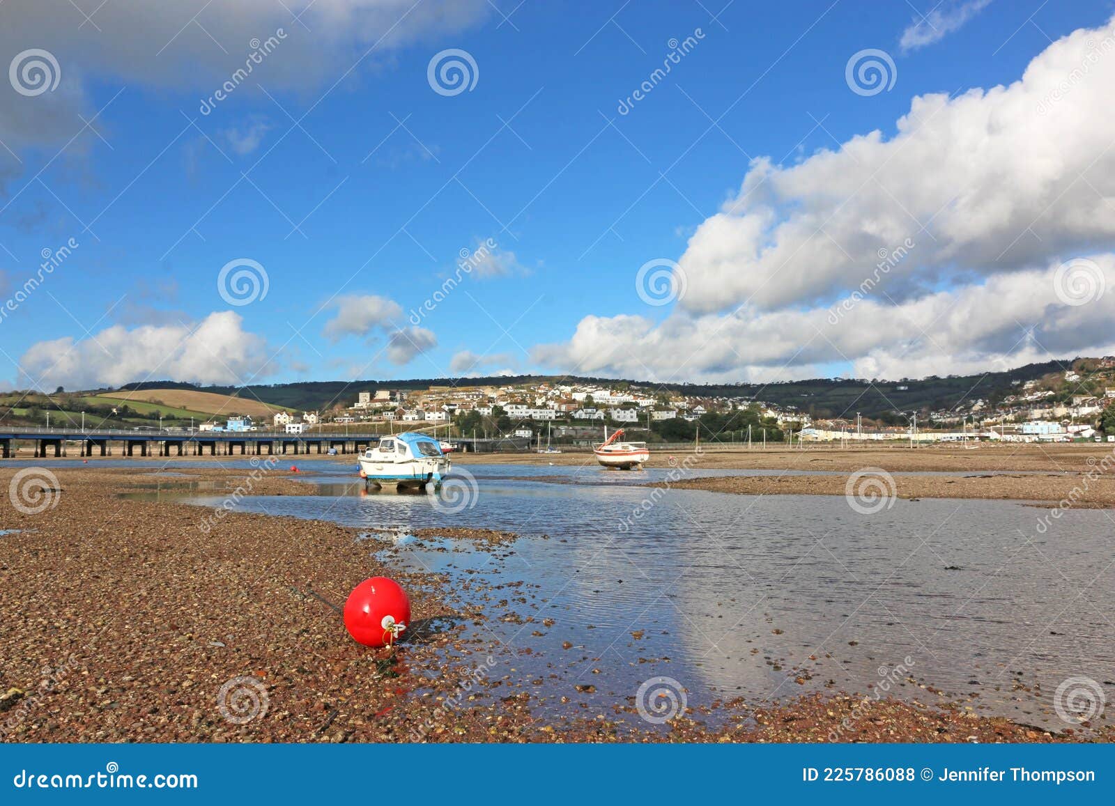 River Teign at low tide stock photo. Image of nature - 225786088