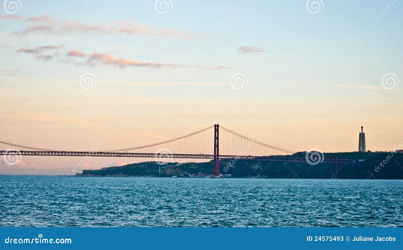 River Tejo stock image. Image of portugal, bridge, water - 24575493