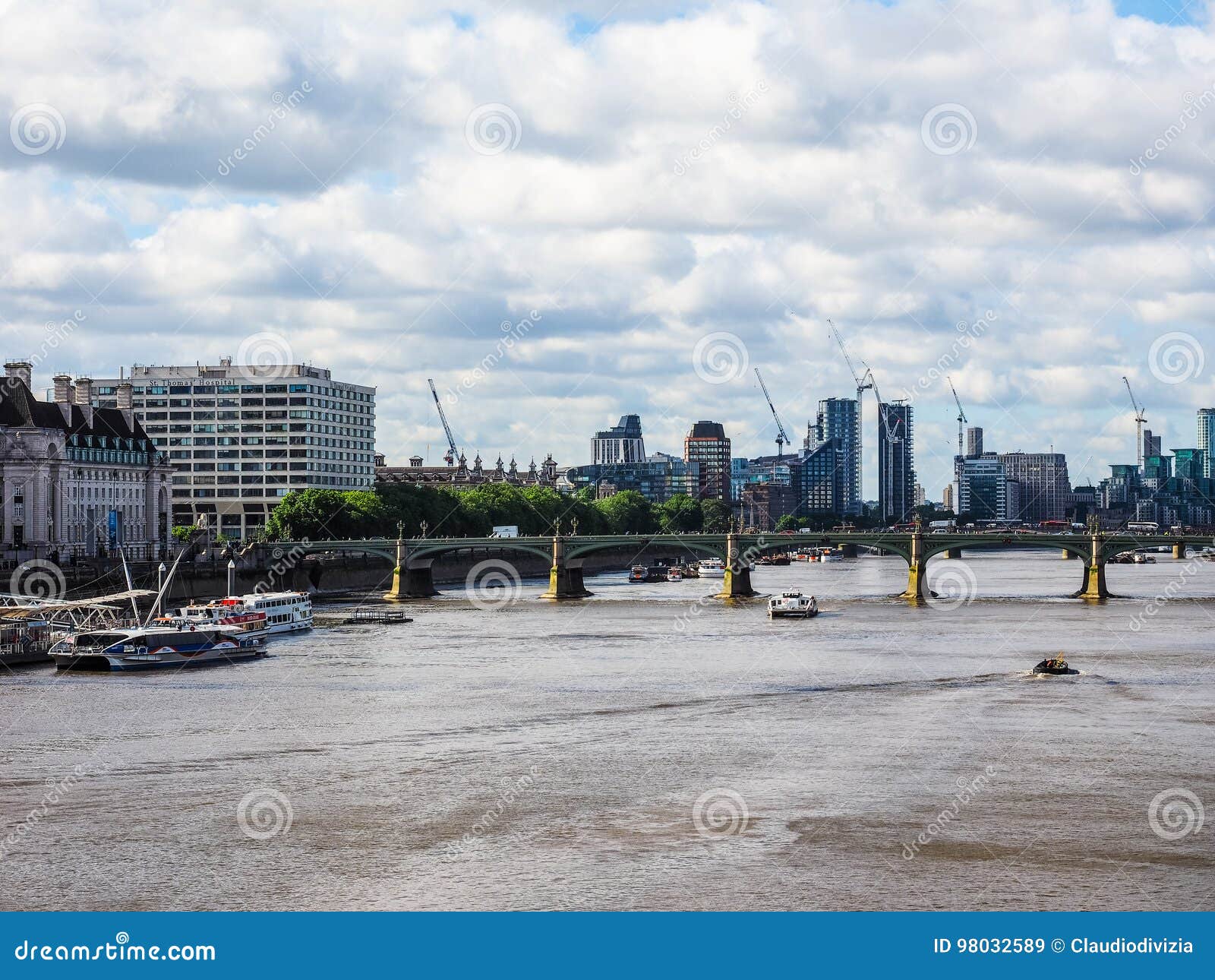 River Thames in London (hdr) Editorial Stock Image - Image of britain ...