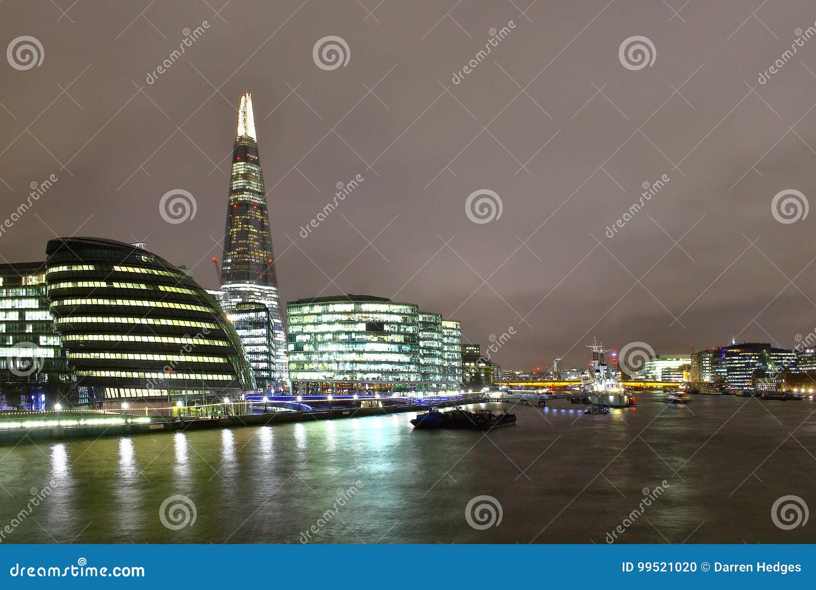 River Thames at night editorial image. Image of symbol - 99521020