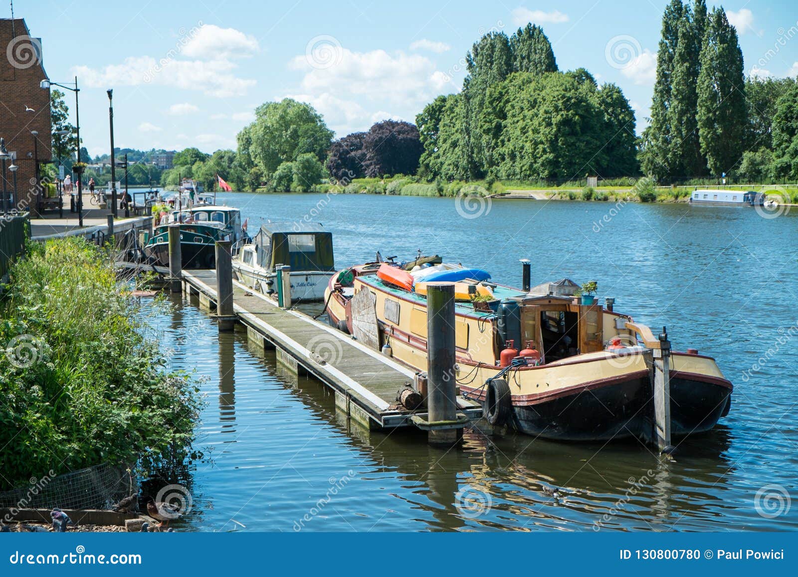 River Thames Riverside, Kingston upon Thames Stock Photo - Image of ...