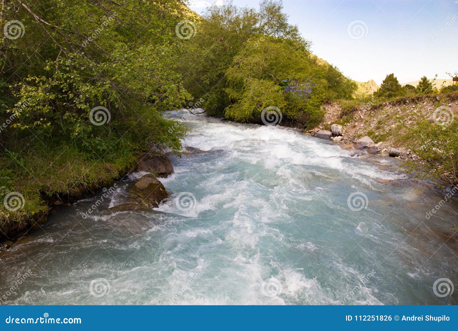 River in the Tian Shan Mountains in the Spring Stock Photo - Image of ...
