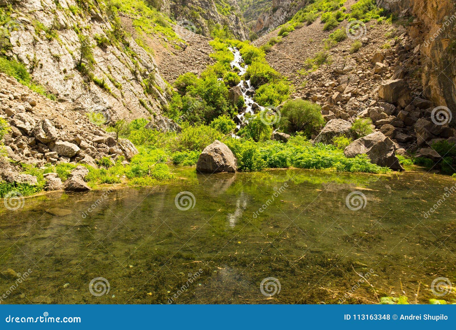 River in the Tian Shan Mountains in the Spring Stock Photo - Image of ...