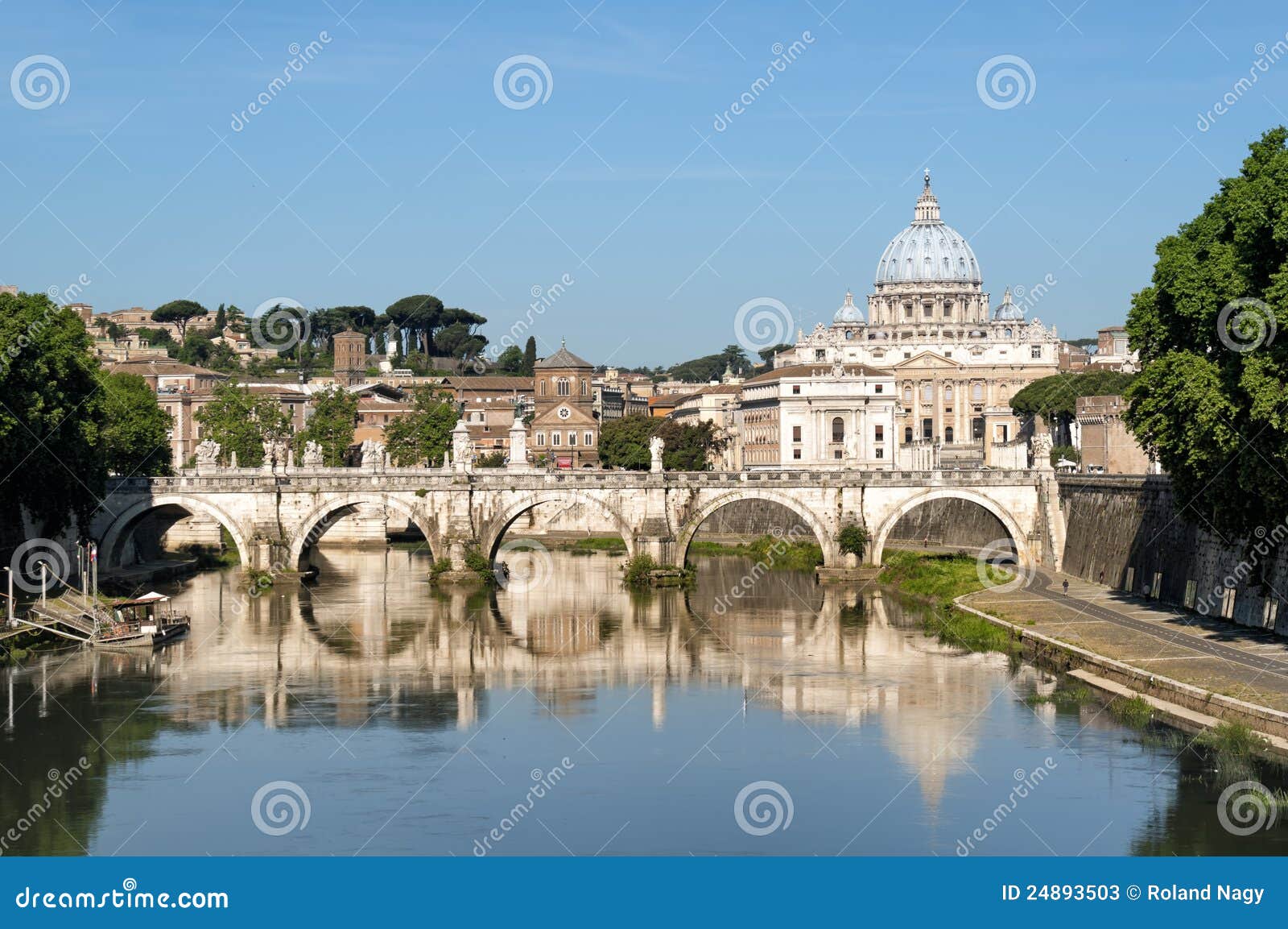 River Tiber in Rome - Italy Stock Image - Image of bridge, europe: 24893503