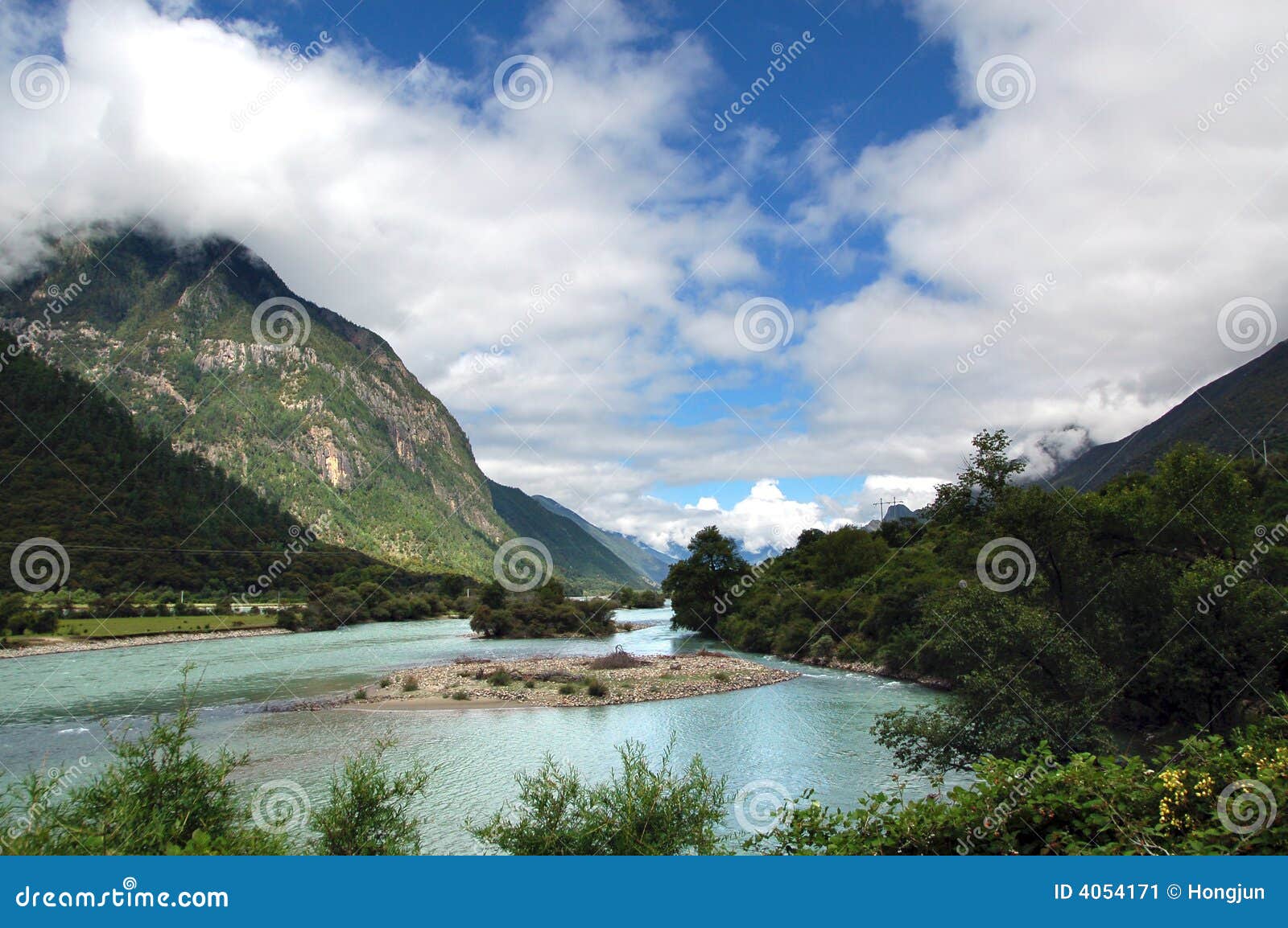 River on Tibet Plateau stock image. Image of asian, blue - 4054171