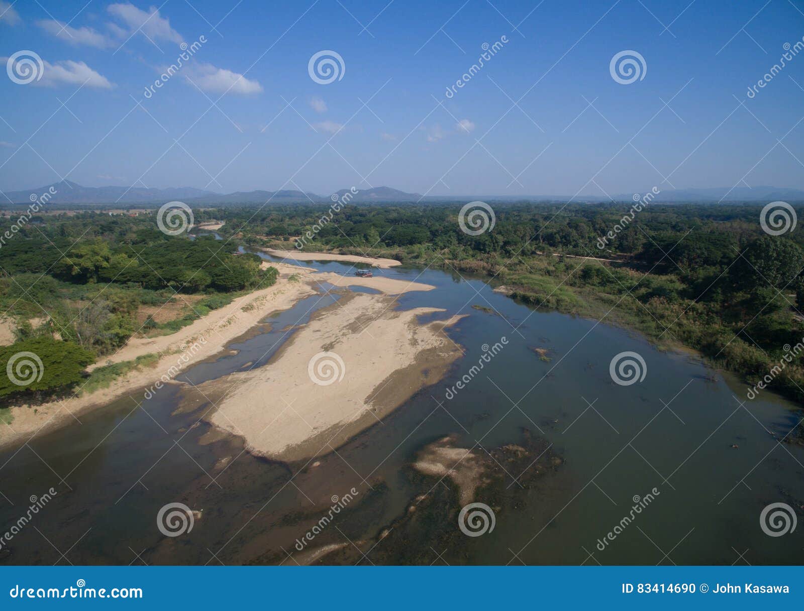 River from Top View by Drone in Northern Stock Photo - Image of view ...