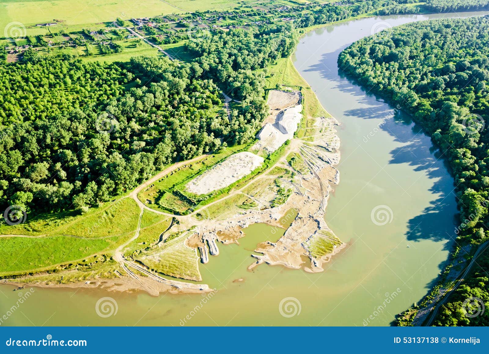The river, top view stock photo. Image of panoramic, scene - 53137138