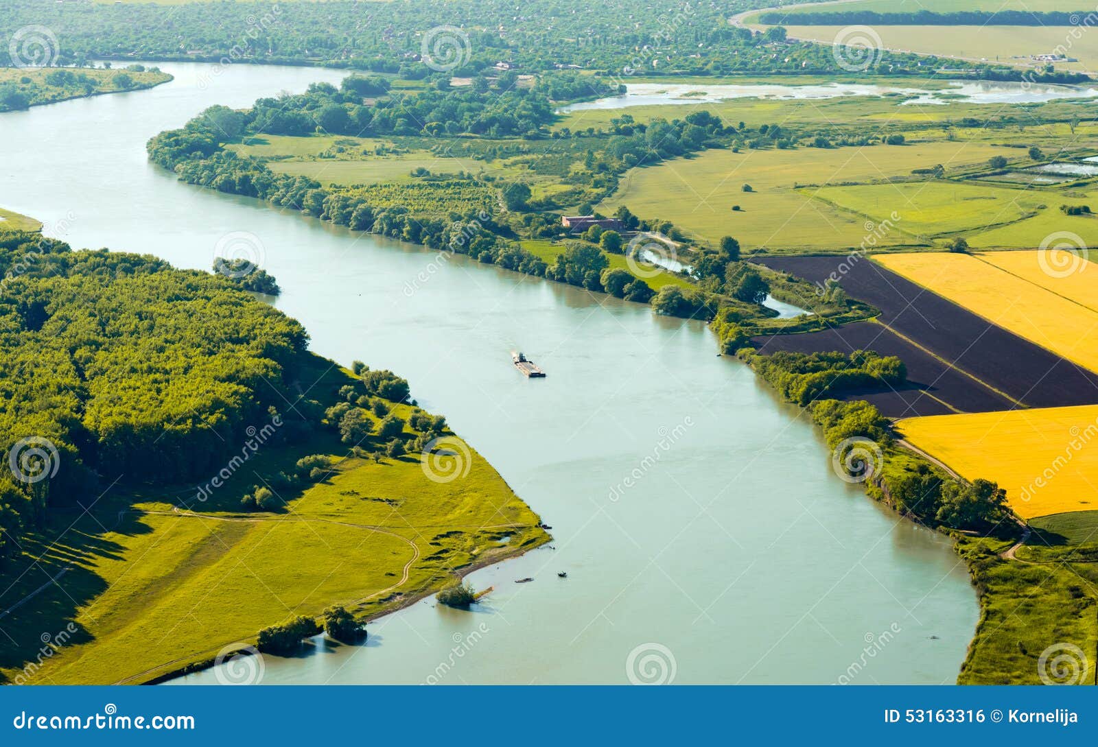 The river, top view stock photo. Image of blue, grass - 53163316
