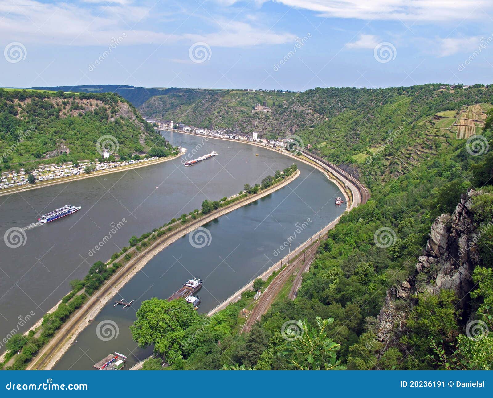 River traffic stock image. Image of steep, outdoor, loreley - 20236191