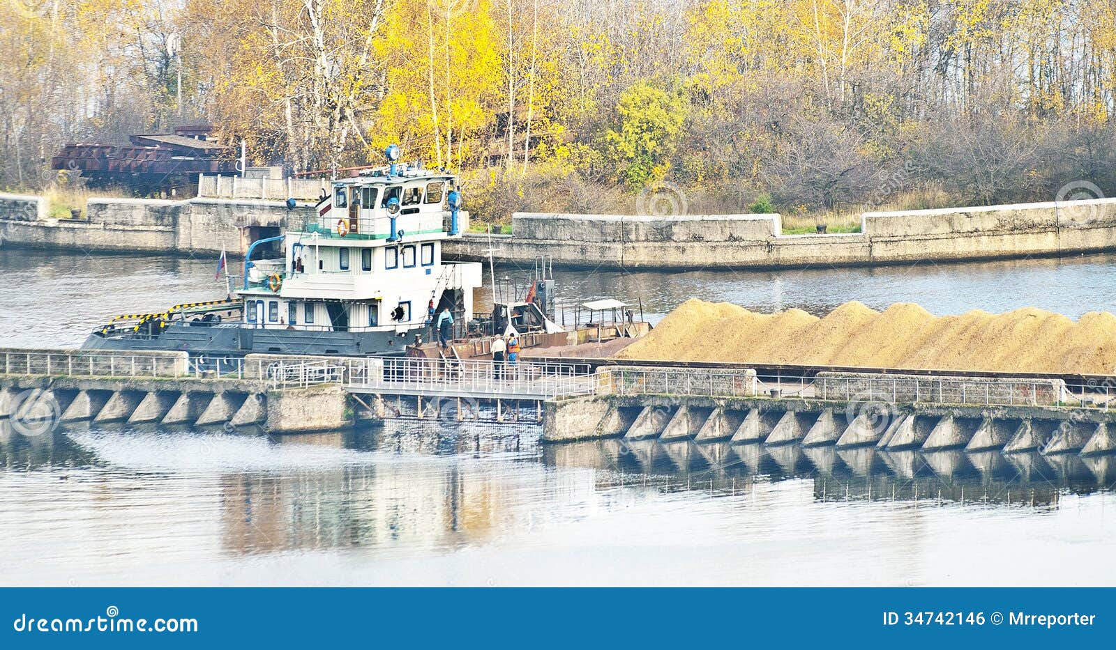 River traffic. stock photo. Image of industrial, freight - 34742146