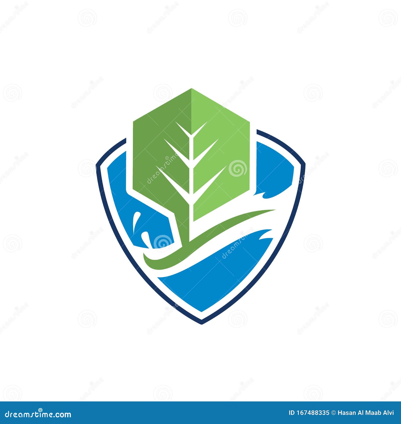 River Tree Logo Design Vector Template. Stock Vector - Illustration of ...