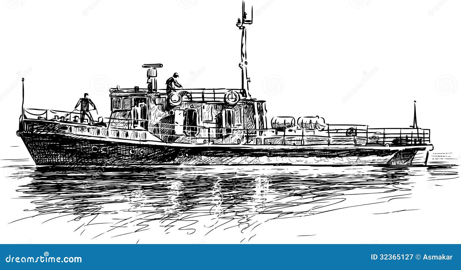 River tug stock vector. Illustration of boat, ship, realistic - 32365127