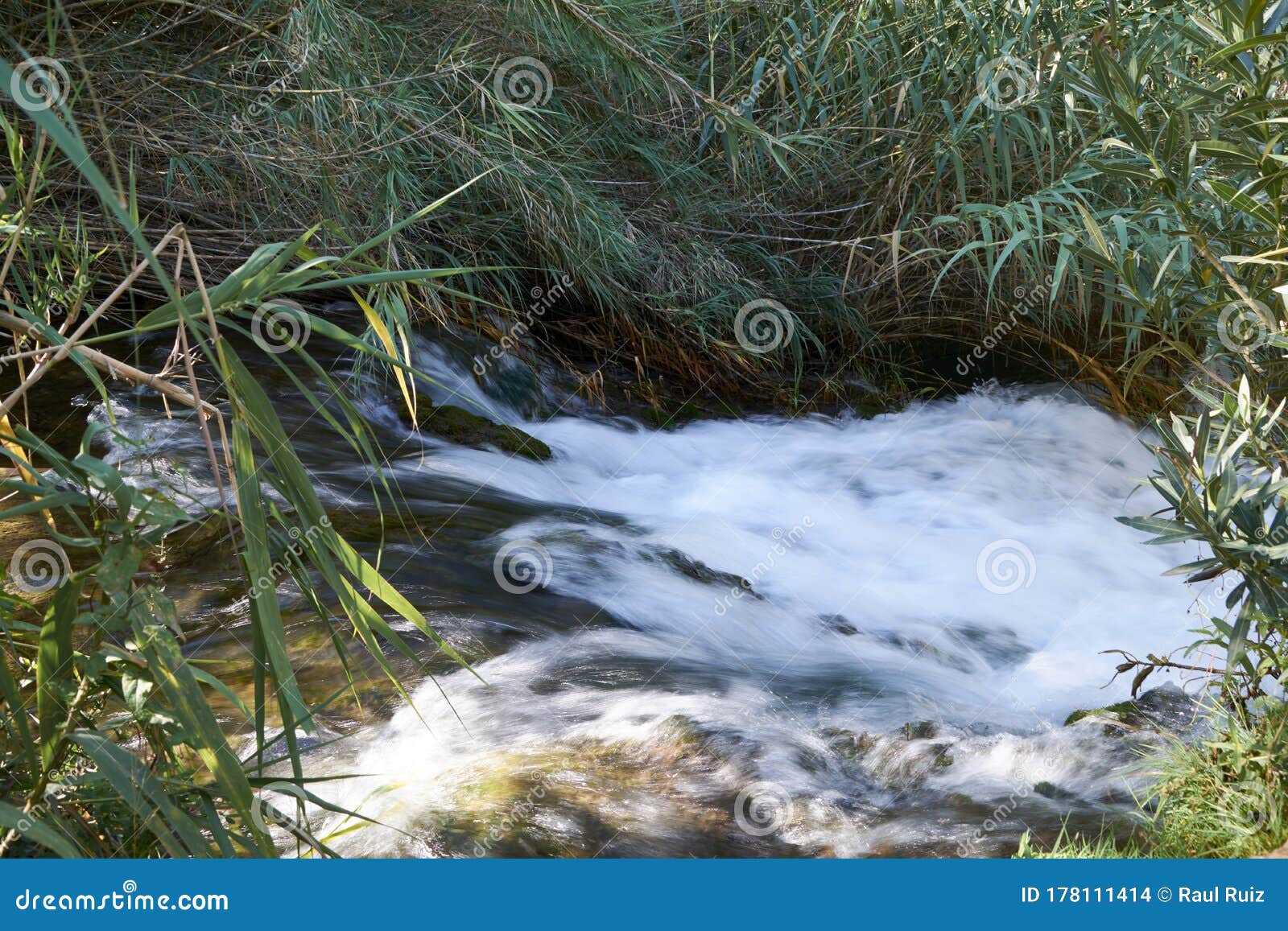 River of Turbulent Waters in a Small Waterfall Stock Photo - Image of ...