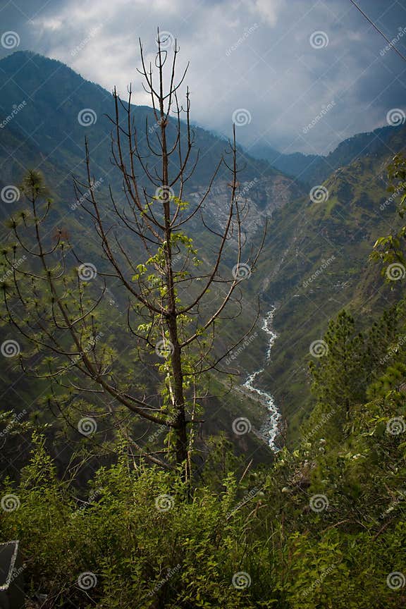River between Two Mountains Stock Photo - Image of mountains, view ...