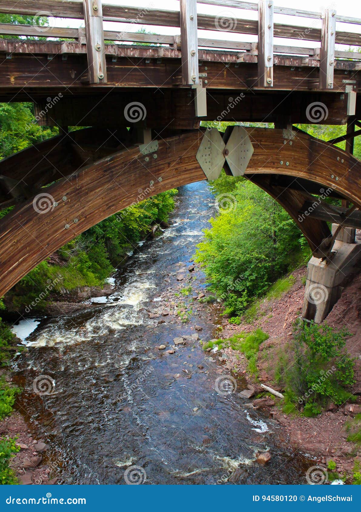 River under the Bridge stock photo. Image of walkway - 94580120