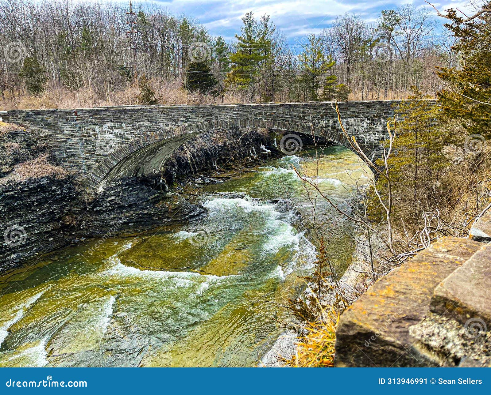 River Under Stone Bridge in Stock Image - Image of cover, potential ...
