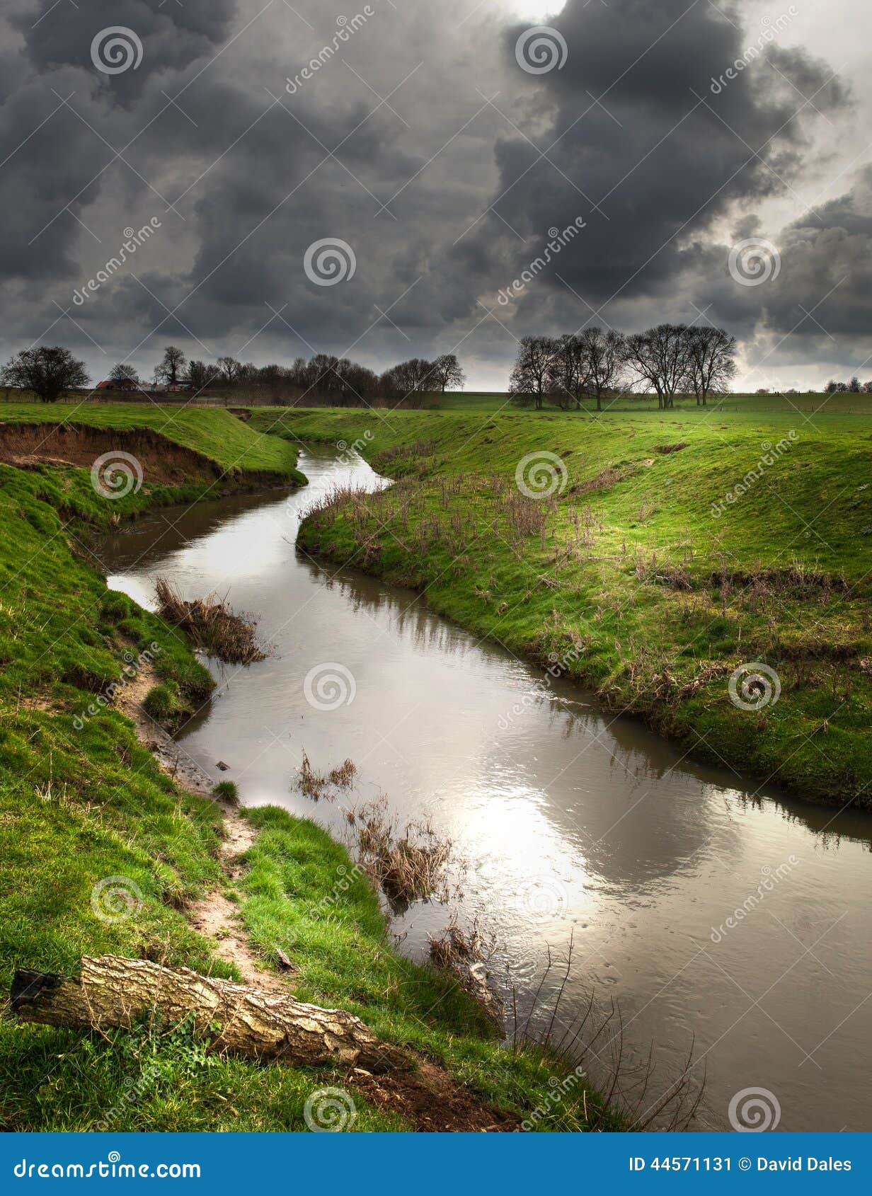 River Under a Very Heavy Sky Stock Image - Image of dirt, grass: 44571131