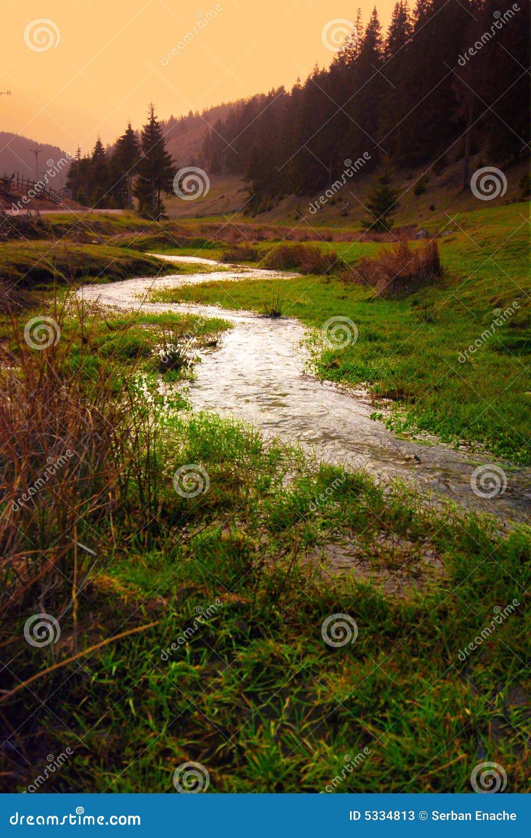 River in valley stock image. Image of valley, runs, river - 5334813