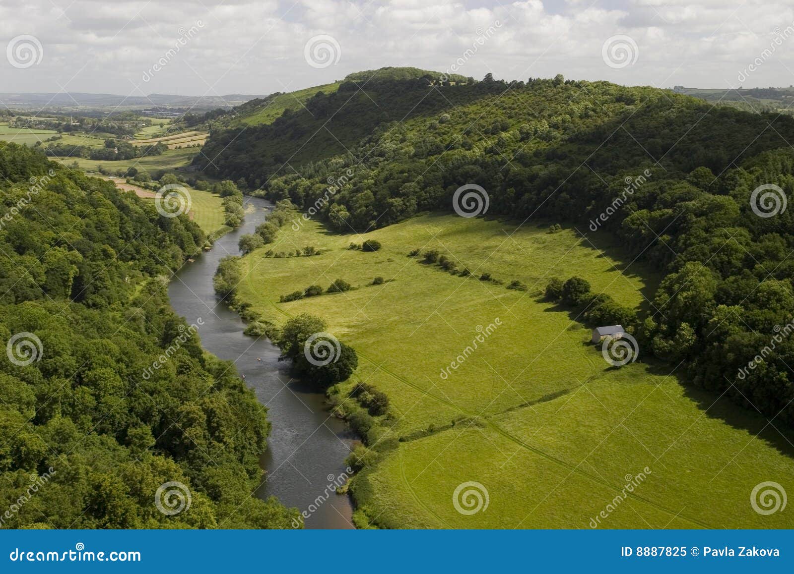 River valley stock image. Image of meander, symonds, sunny - 8887825